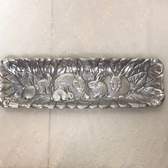 Arthur Court | Accents | Arthur Court Serving Tray Rabbit Family | Poshmark